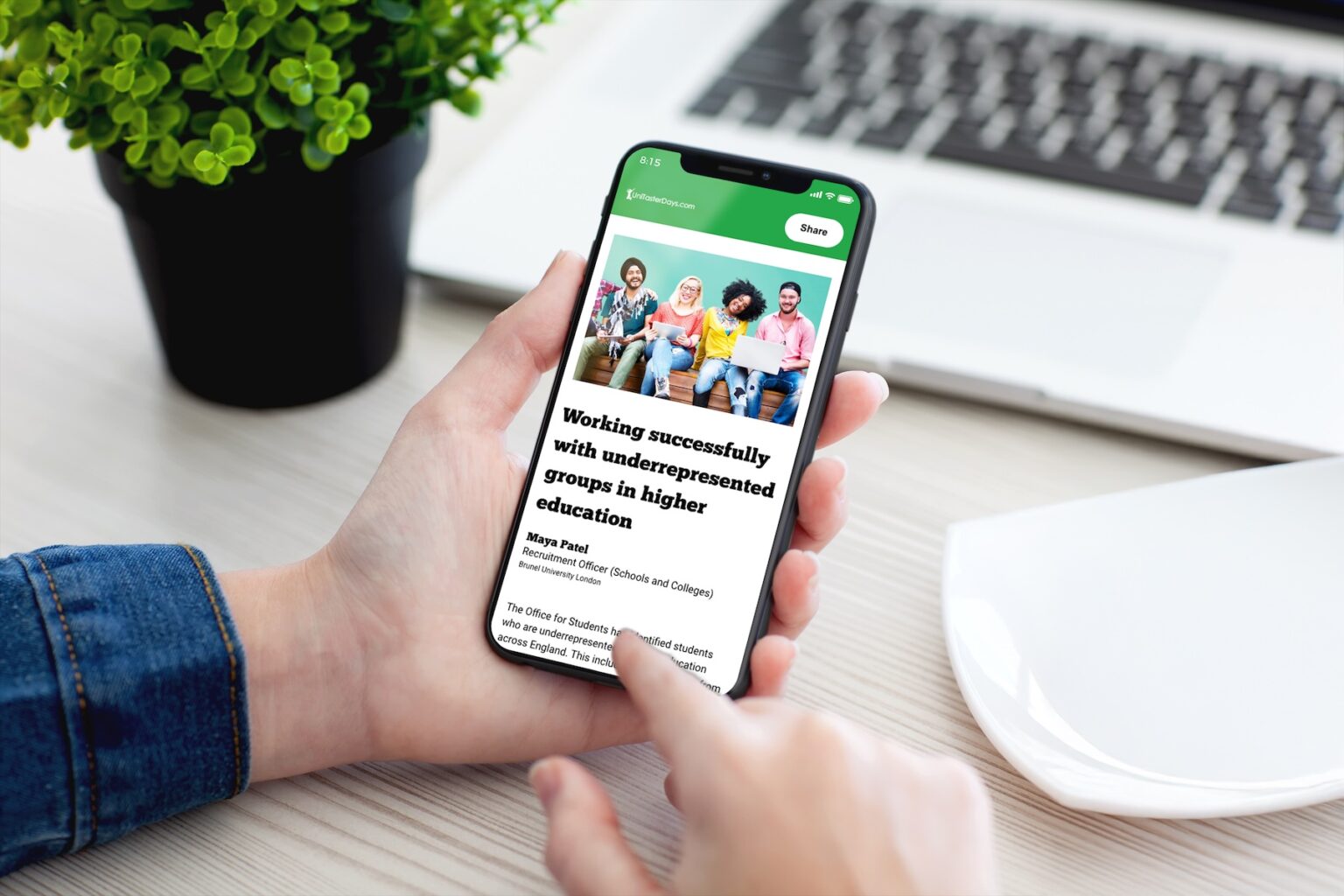 UniTasterDays Practitioners Guide uses Prospectus Plus Lite